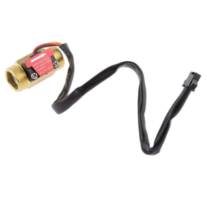Promo G1/2 Threaded Water Hall Flow Sensor Switch Turbine Flowmeter ...