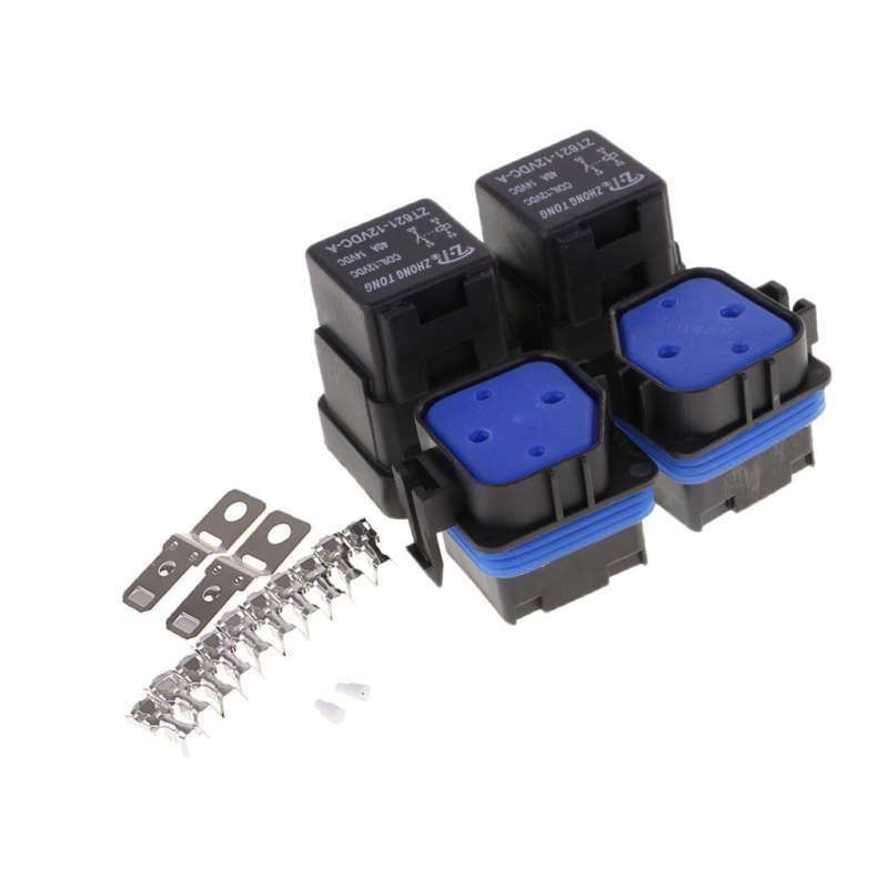 Jual 2 Set 40a Amp Dc 12v 4 Pin Relay Socket Base Terminals Car ...