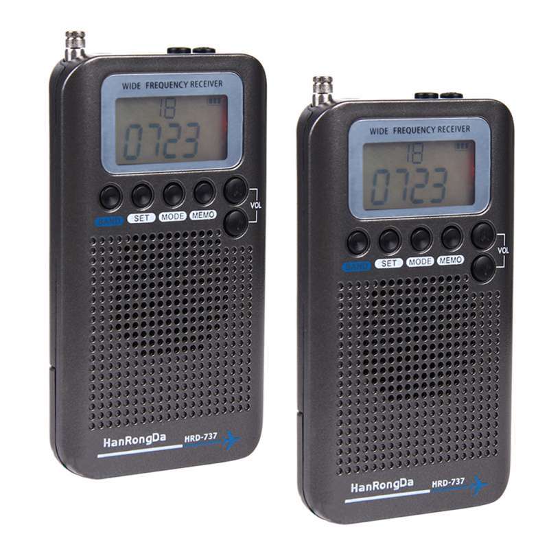 Promo 2x Portable AM/FM/SW/AIR Multifunctional Radio Aircraft Band ...