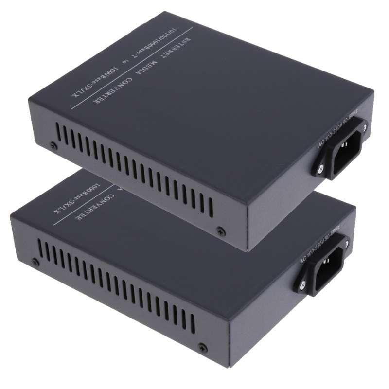 Jual 1000Mbps Gigabit Ethernet Single-mode SC Fiber Media Converter up to 20KM - Black di Seller ...