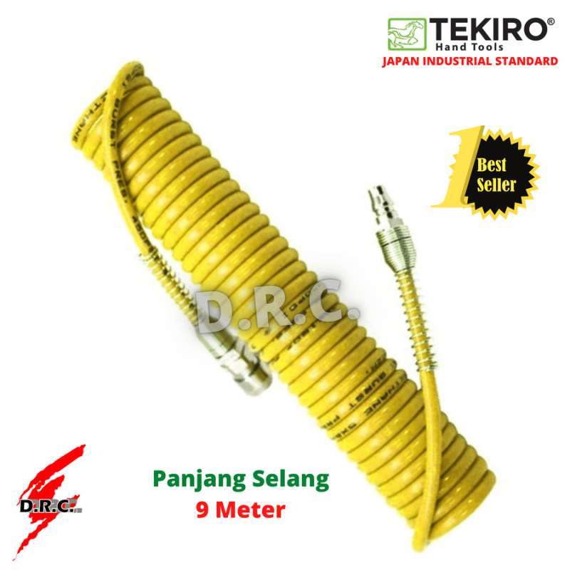 Promo TEKIRO Recoil Hose 9 Meter - Selang Angin Kompresor Spiral ...