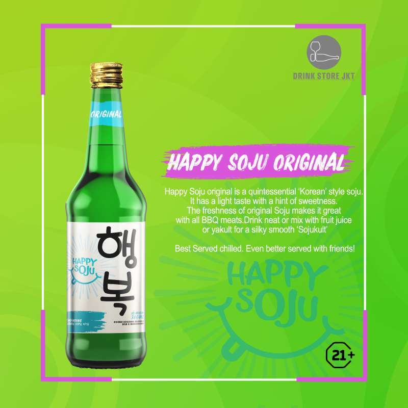 Promo Happy Soju - Original 1 BOTOL [360ML] Diskon 16% di Seller Drink ...