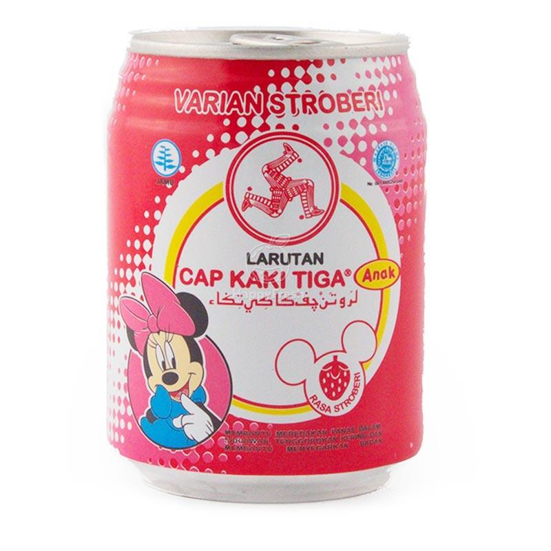 Jual Cap Kaki Tiga RTD Strawberry Minuman Pereda Panas Dalam Anak [250 mL/ Kaleng] di Seller ...