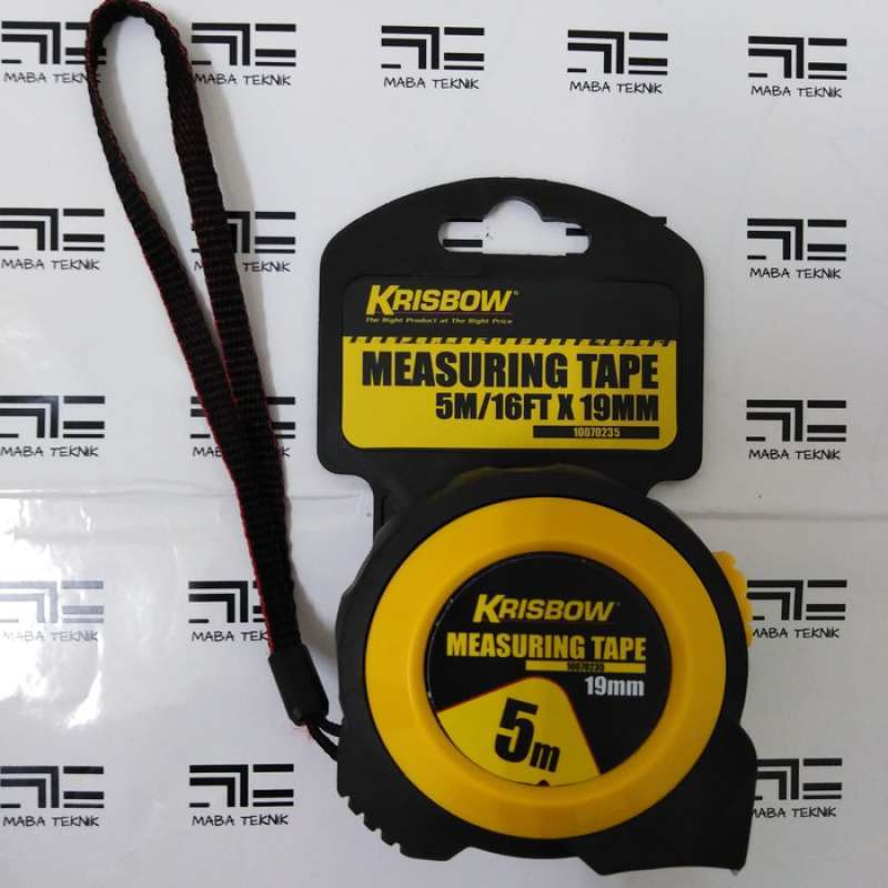 Jual measuring tape / meteran krisbow 5m kuning - Multicolor di Seller ...