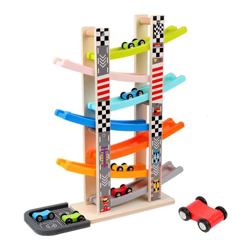 Promo Race Track Car Ramp Racer 8 Mini Cars Gliding Car Toy Zig Zags ...