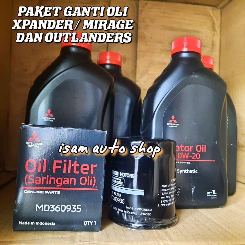 Jual PAKET GANTI OLI XPANDER, MIRAGE DAN OUTLANDER 4 LITER + FILTER OLI ...