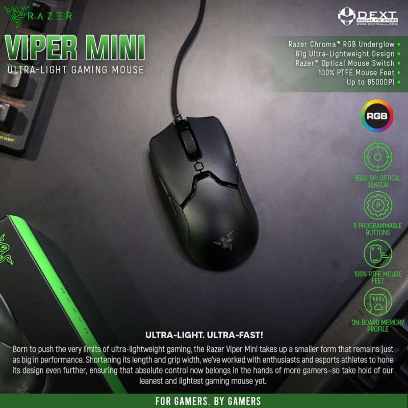 Jual Razer Viper Mini Ultra Light Gaming Mouse Di Seller Dext Technologies Dext Technologies