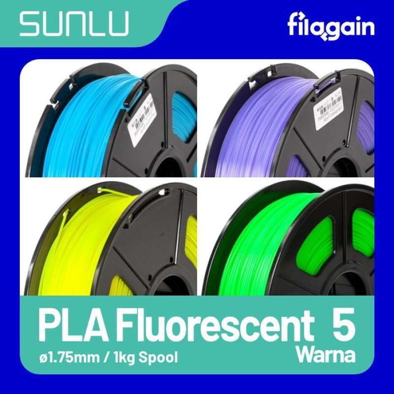 Jual Sunlu Pla Fluorescent / ⌀1.75mm / 1kg / 3d Print Filament - Blue ...