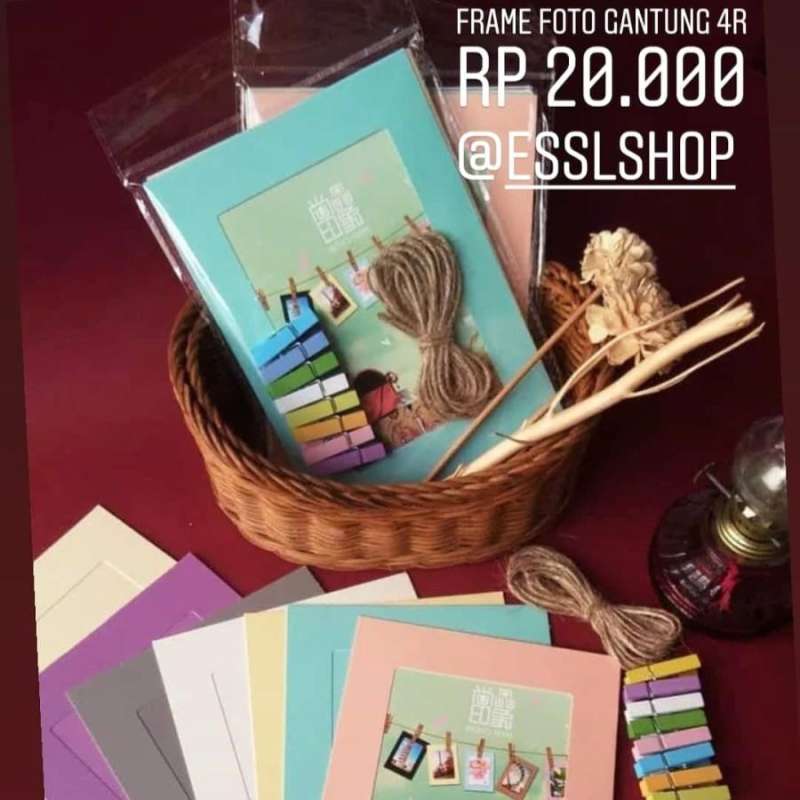 Jual Frame Foto Gantung/ Bingkai Foto Gantung/ Wooden Clip Photo Warna ...