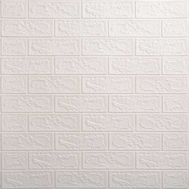 Jual Wallpaper dinding 3D foam, kertas dinding bata putih busa walpaper 3D foam - 3MM Putih di ...