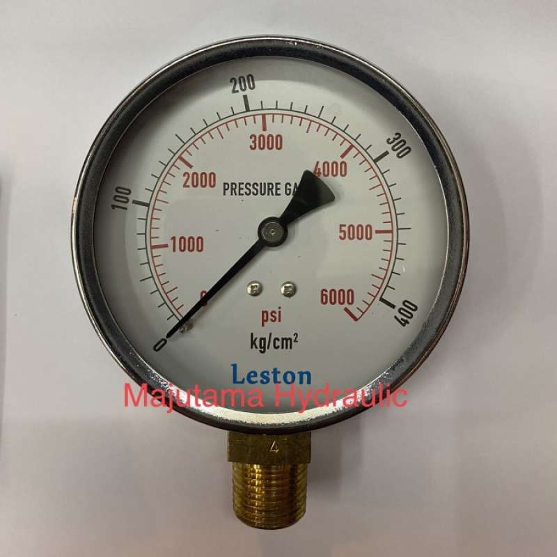 Promo Pressure Gauge//Manometer 4 Inch 400 Bar(Kg/Cm2)Black Steel ...