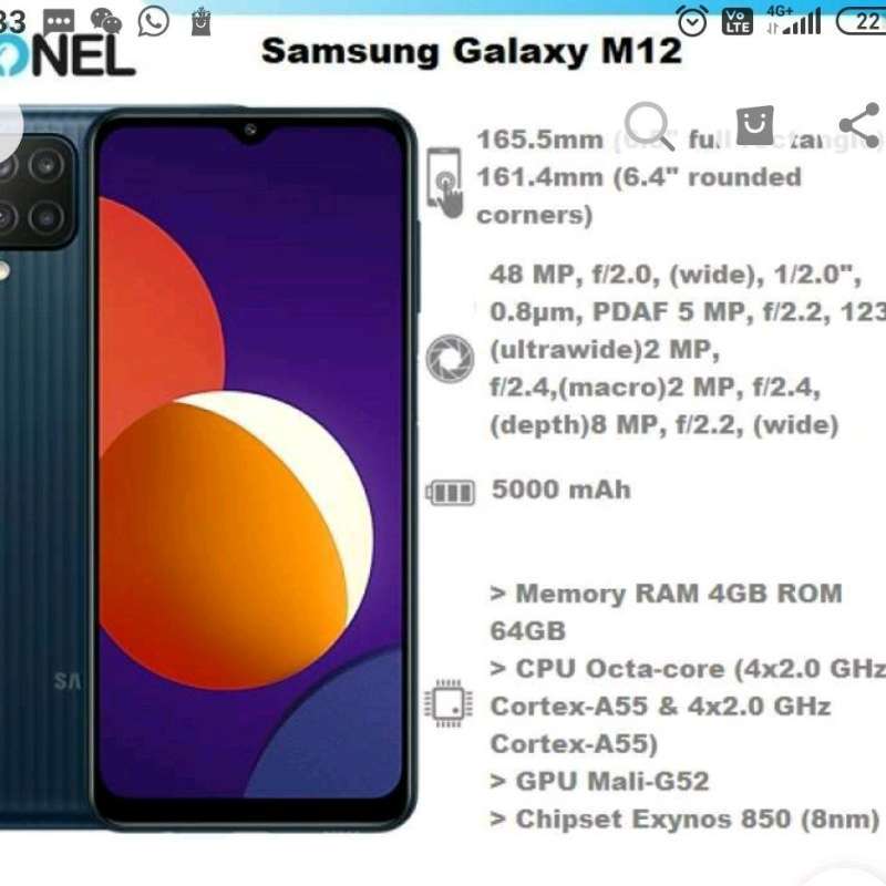 Jual Samsung Galaxy M12 di Seller PT angin ribut tbk - Cijerah, Kota ...