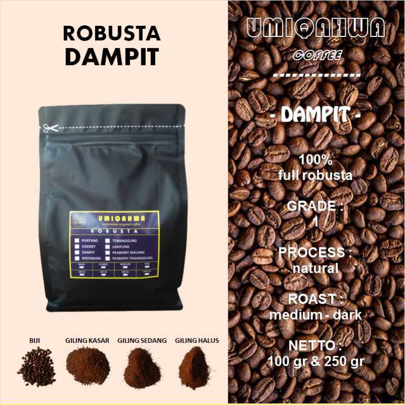 Jual Kopi Malang Dampit Robusta Kopi Asli Bubuk Murni 250 Gram Umiqahwa ...