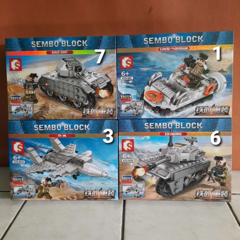Jual MAINAN LEGO PESAWAT TEMPUR TANK PANSHER AMPHIBI JEEP KAPAL PERANG ...