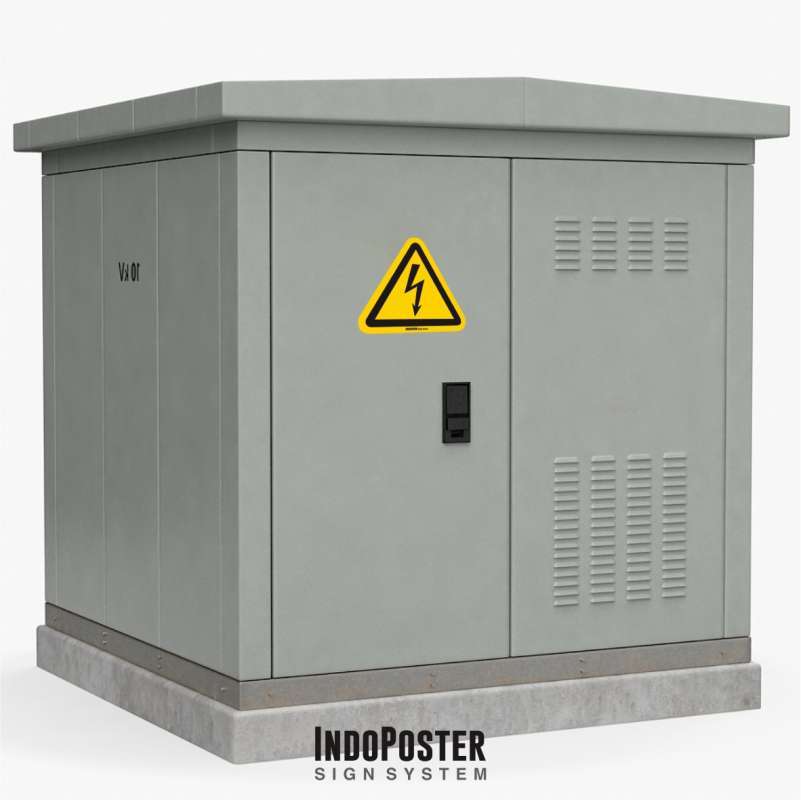 Jual Stiker Safety Sign K3 Standar ISO 7010 Simbol Listrik Tegangan ...