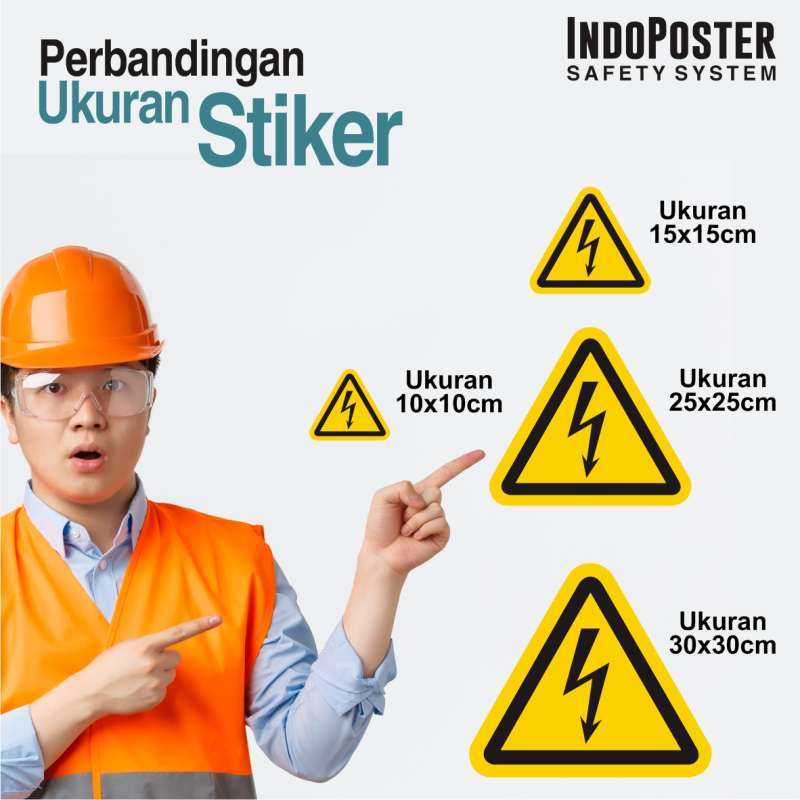 Jual Stiker Safety Sign K3 Standar ISO 7010 Simbol Listrik Tegangan ...