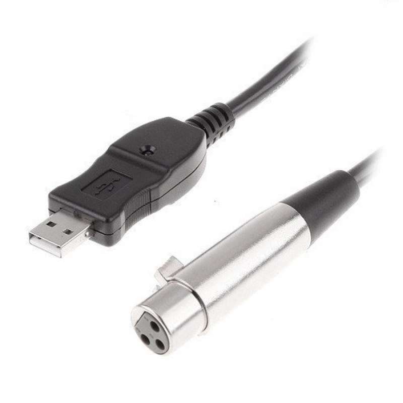 Jual USB TO MICROPHONE MIC LINK CABLE STUDIO AUDIO 2.8M XLR TO USB AY12 ...