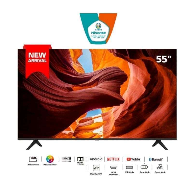 Jual Hisense 55e7g Led Tv 55 Inch Bezelless Smart Android 9.0 4k Uhd Tv ...