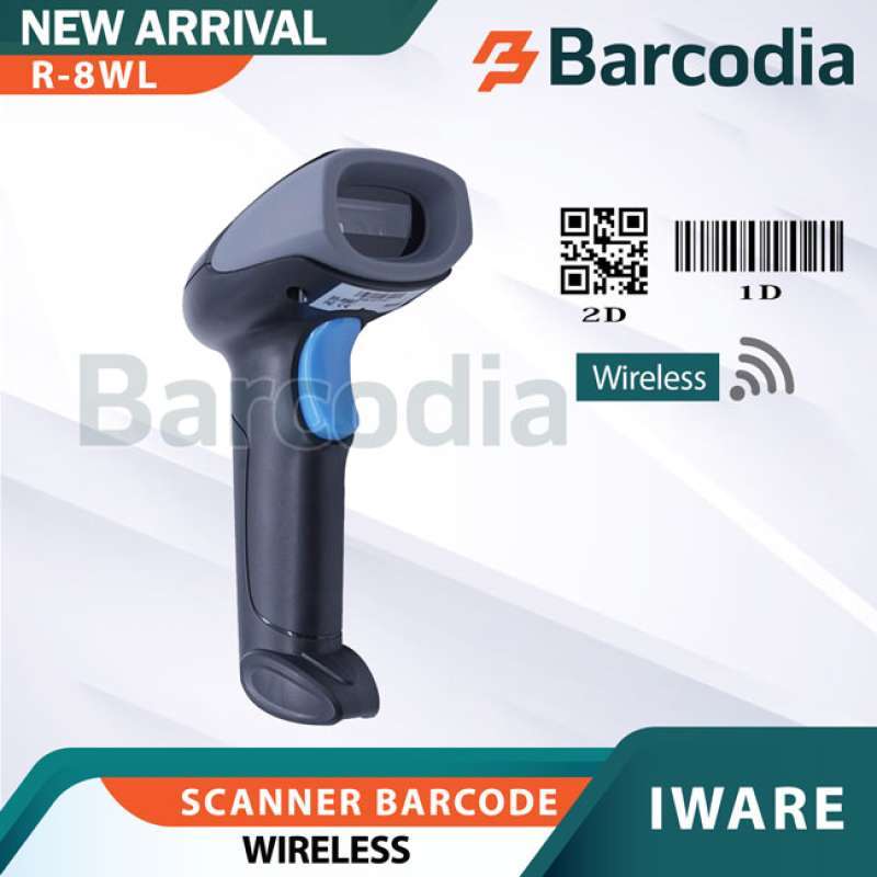 Promo SCANNER BARCODE USB WIRELESS 2D IWARE R-8WL BARCODE SCANNER 2D ...