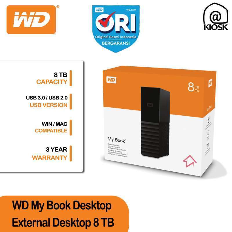 Jual Wd Mybook - Wdc My Book Desktop 3.5 Inch 8tb - Hdd External ...