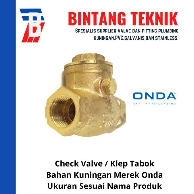 Jual Check Valve 1/2 Inch Kuningan Onda Di Seller Toko Bintang-teknik ...