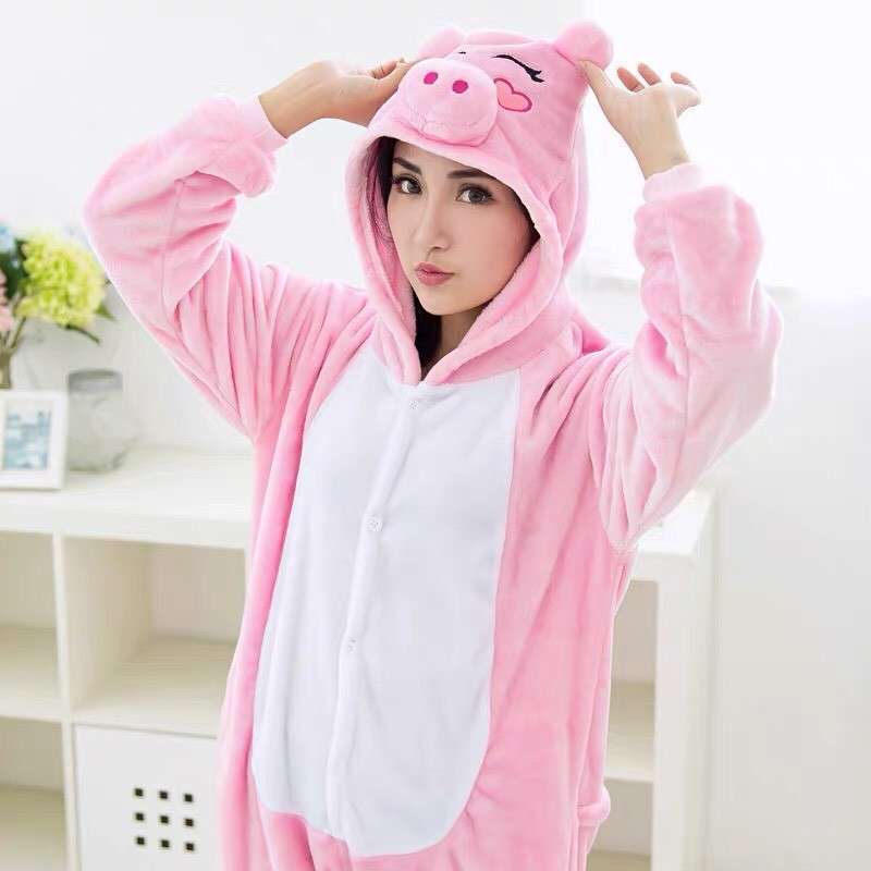 Jual Kostum Onesie Pig Babi Piggy Cosplay Kigurumi Piyama Baju Tidur Di ...