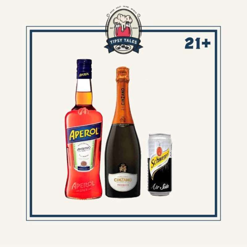 Jual 2 botol Aperol & Cinzano Prosecco + free 1 Can Soda water di ...