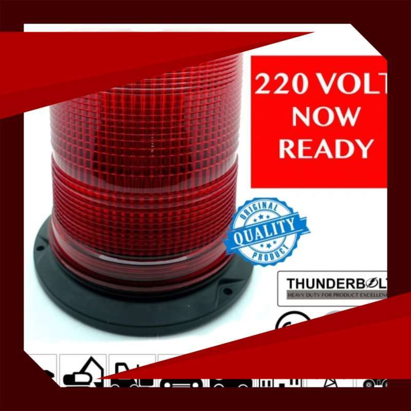 Jual Lampu Rotary Warning Light 220 Volt Thunderbolt Extra Bright Di ...