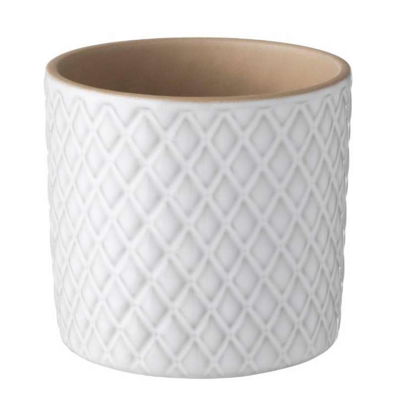 Jual Pot Bunga Keramik Kecil Indoor Bermotif Cantik 9cm_Putih di Seller ...