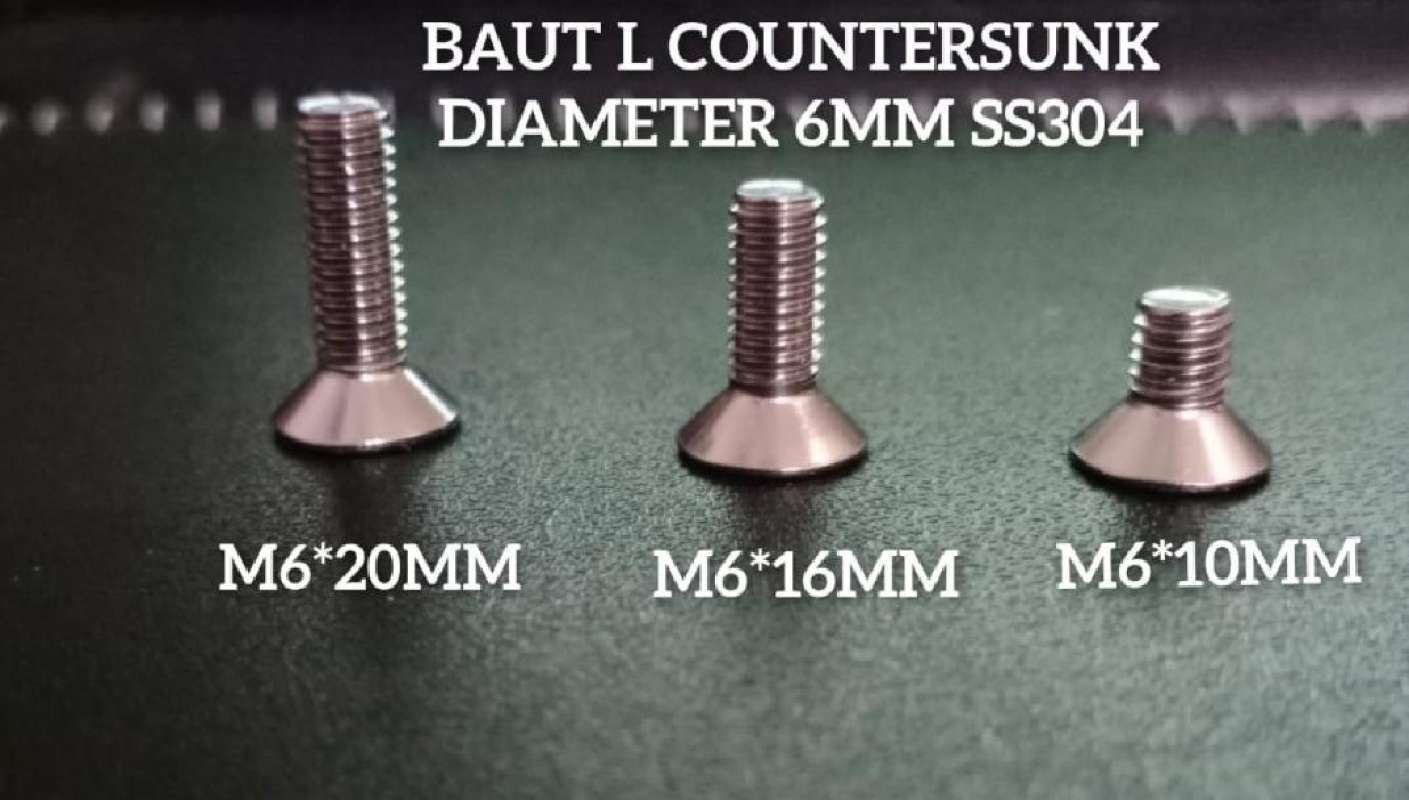 Jual Baut Verseng M6 X 25 Baut Countersunk Ss304 Baut L Di Seller Cakra Dinamika - Jaka Setia ...