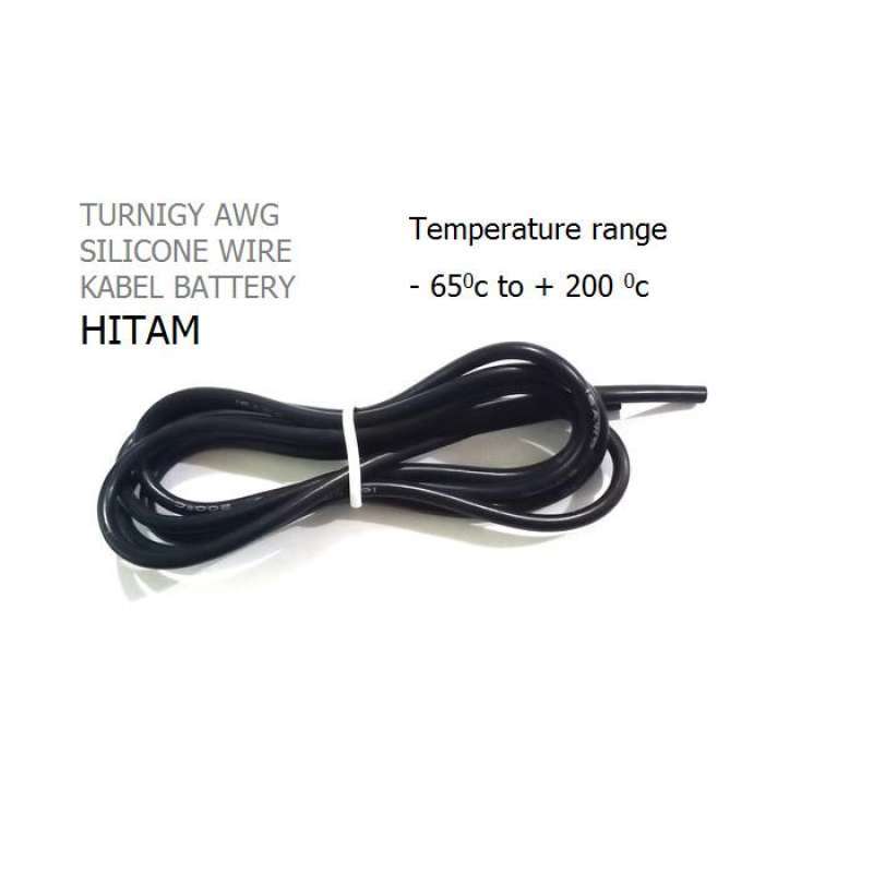 Jual Kabel batre 16 AWG silicone awg hitam 1cm cable battery tahan ...