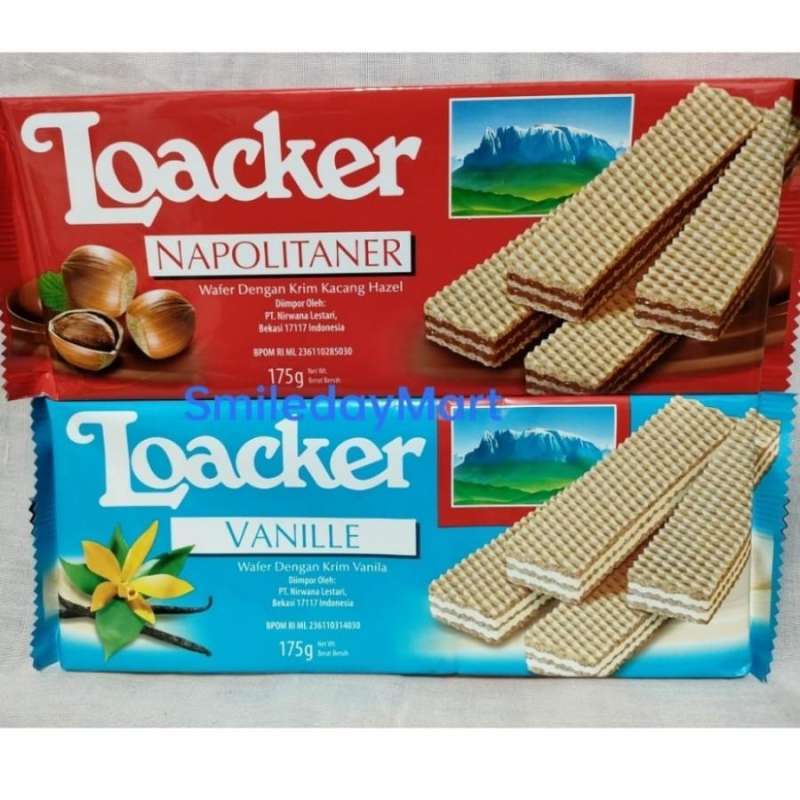 Jual Loacker Wafer Napolitaner 175gram | Loacker Wafer Vanila 175 gram ...