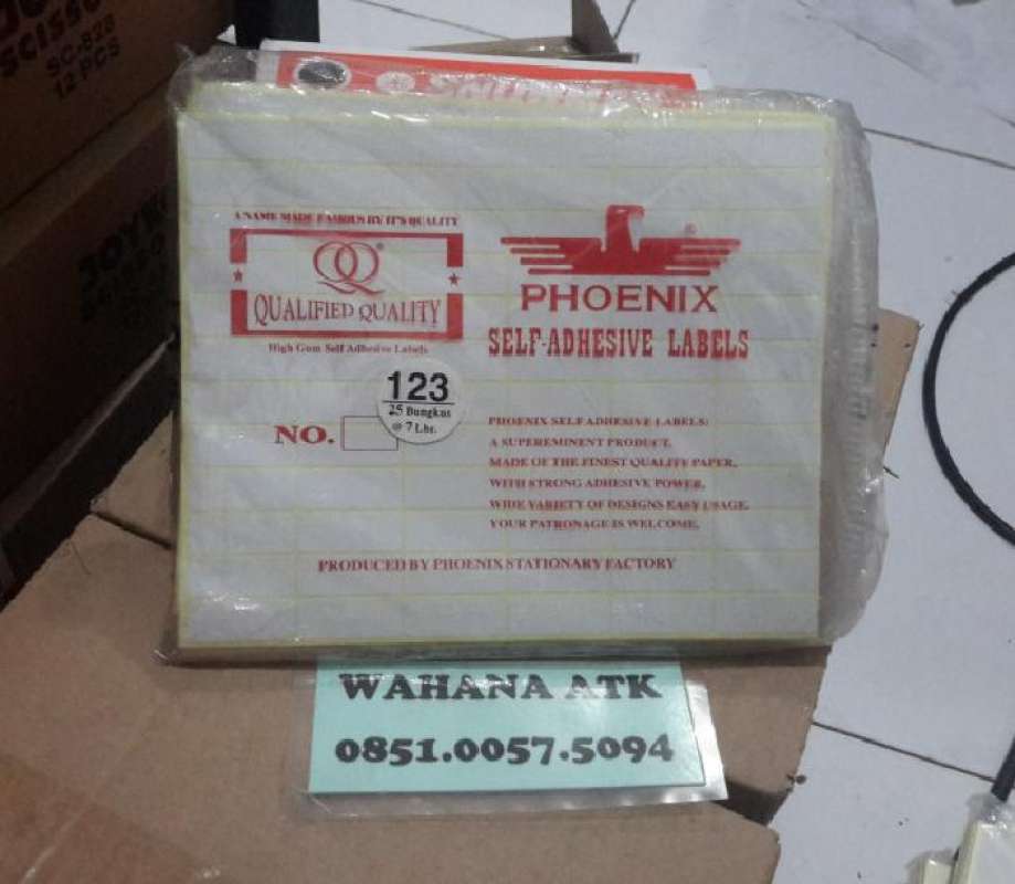 Jual Stiker Label Nama / Label Stiker / Label Harga Phoenix No 123 di ...