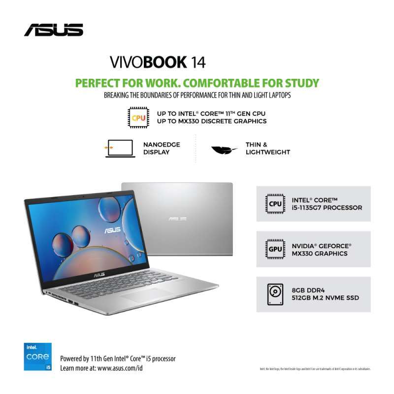 Jual ASUS VivoBook 14 A416EPO-VIPS555 - Transparent Silver [Intel® Core ...