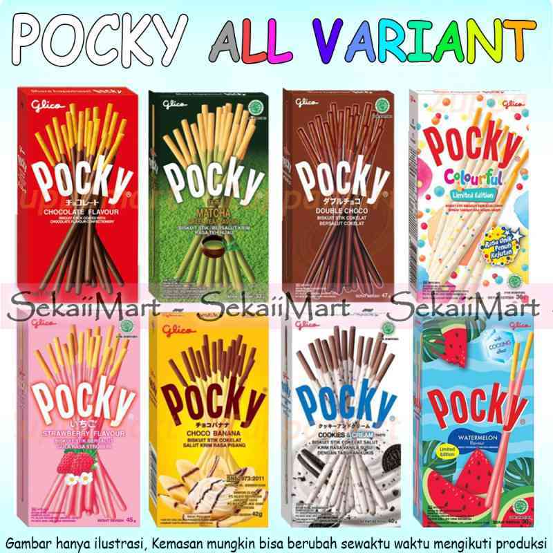 Promo GLICO POCKY Stick All Variant Box - Biskuit Stik Lengkap Semua ...