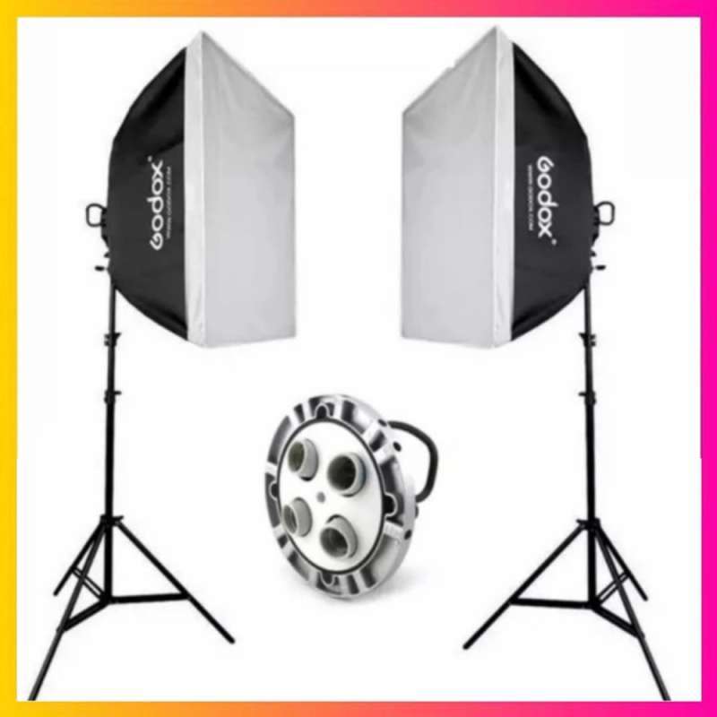 Promo Paket Studio Foto Video Godox Tl4K + Softbox Godox 60X60+ Stand ...