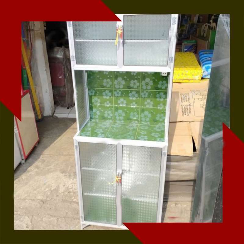 Jual Lemari / Rak Piring 2 Pintu Aluminium Bawah Keramik 60Cm di Seller ...