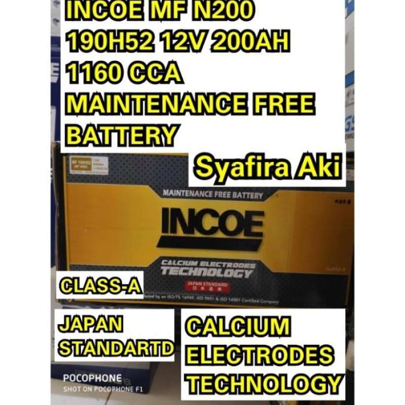 Jual Aki 200 Ampere INCOE MF N200 12V 200AMPER di Seller SYAFIRA AKI ...