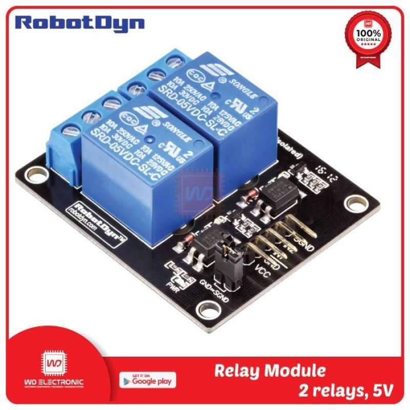 Jual RobotDyn Relay 2 channel 5V relay module di Seller EasyWare ...