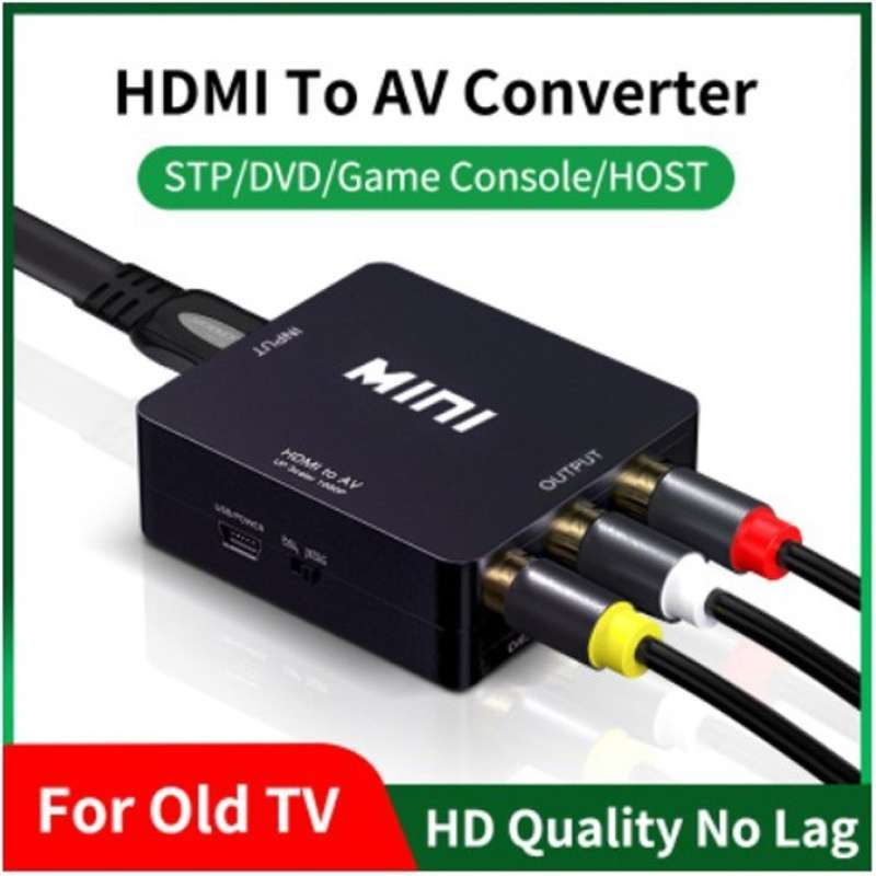 Promo HDMI TO AV RCA Converter Adaptor Mini Box HDMI2AV / Mini HDMI2AV ...