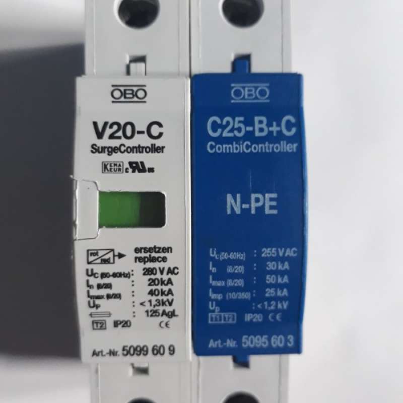 Jual SURGE ARRESTER OBO V20-C 280 V AC +C25 B+C N-PE 255 V AC di Seller ...