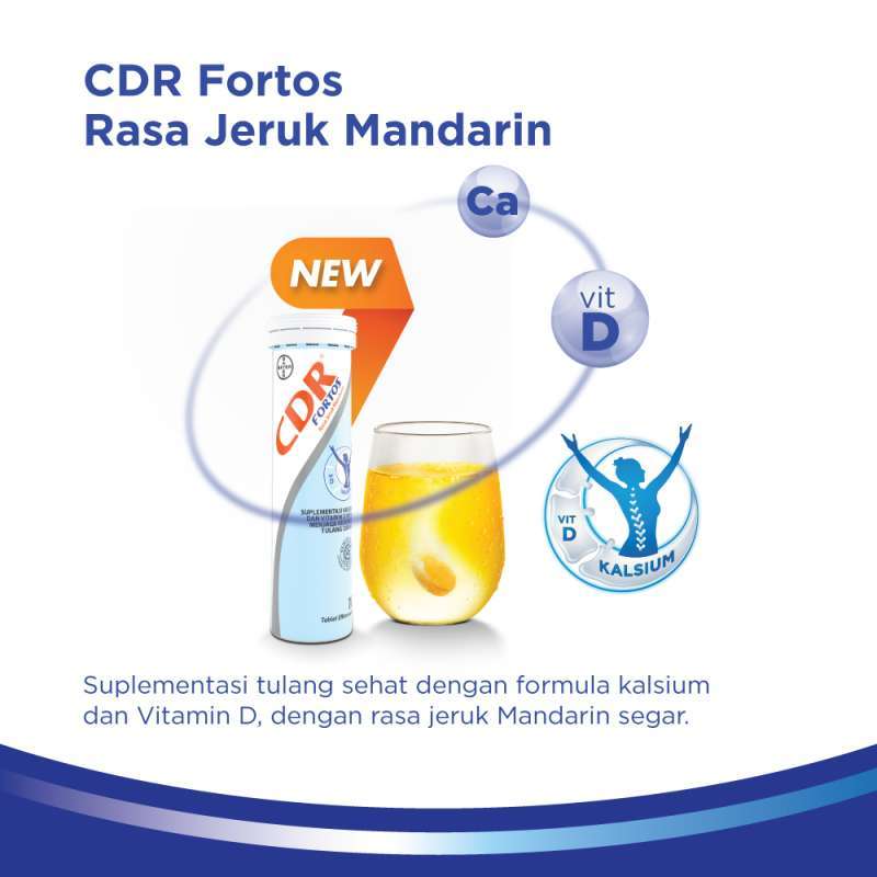 Promo Cdr Fortos Suplemen Kalsium [10 Tablet Effervescent] Diskon 22% ...