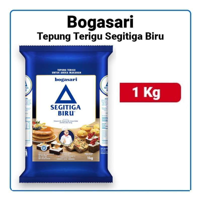 Jual Bogasari Terigu Premium Segitiga Biru 1kg 1 kg 1 kilogram 1000 ...