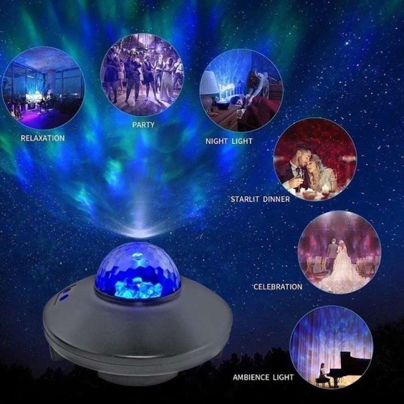 Promo LED STAR NIGHT MUSIC PROJECTOR NEBULA LAMP MOON NEBULA LIGHT ...