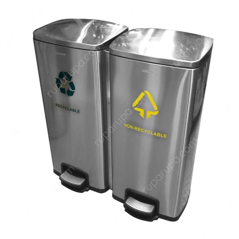 Jual Krisbow 30 Ltr Tempat Sampah Stainless Steel Outdoor 2 Kompartemen Di Seller Wafi Store ...