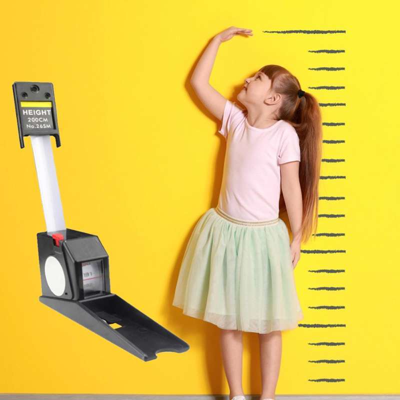 Jual Wall Mounted Height Meter Retractable Growth Ruler Tape Measure ...