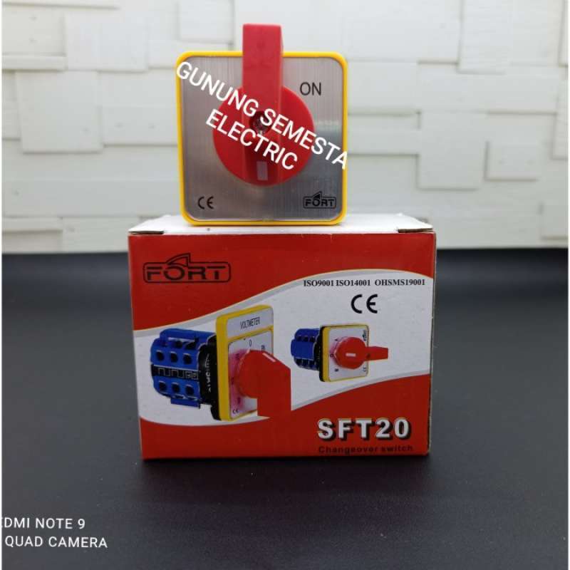 Jual Rotary Switch SFT20-2-1 SA16 ON-OFF 1P Fort Selector Saklar Putar ...