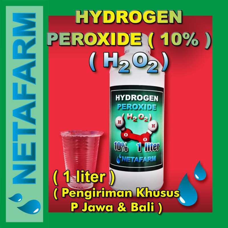 Jual Hydrogen Peroxide / H2o2 - 10% Kemasan 1 Liter Di Seller Netafarm ...