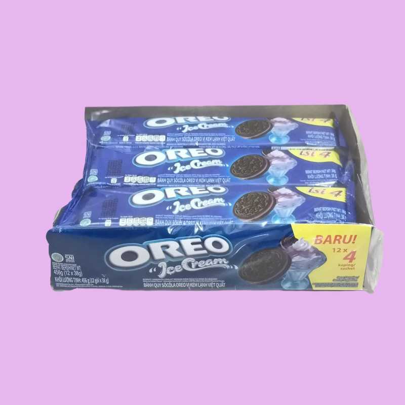 Jual Oreo Ice Cream Blueberry Biskuit isi 4 [12 sachet/box] di Seller ...