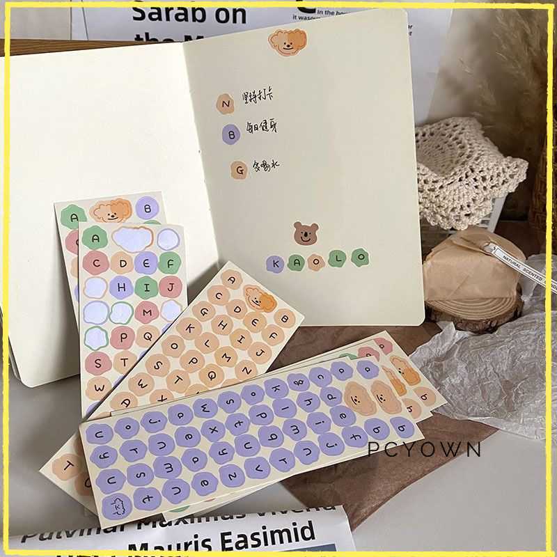 Jual Stiker mini Alphabet lucu huruf aesthetic bujo diy jurnal huruf ...